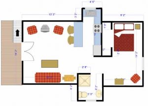 Bumble Bee – 1 Bedroom/1 Bath – Bug-Bee Hive Resort